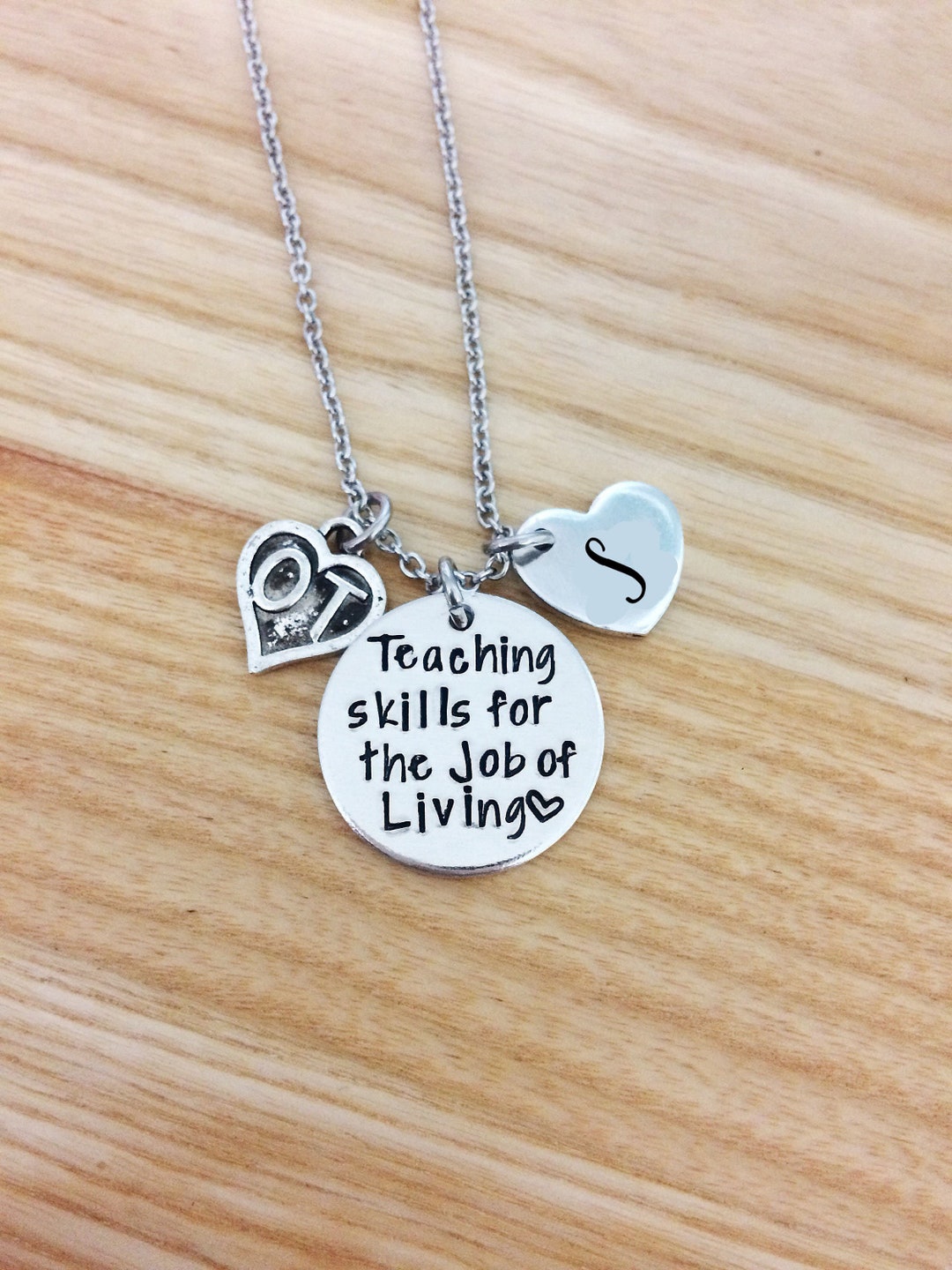 Occupational Therapy Gifts, Hand Stamped Necklace, Personalized Gift ...
