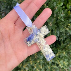 Funeral Flower Keepsake, Funeral Flower Cross Ornament, Ornament With ...