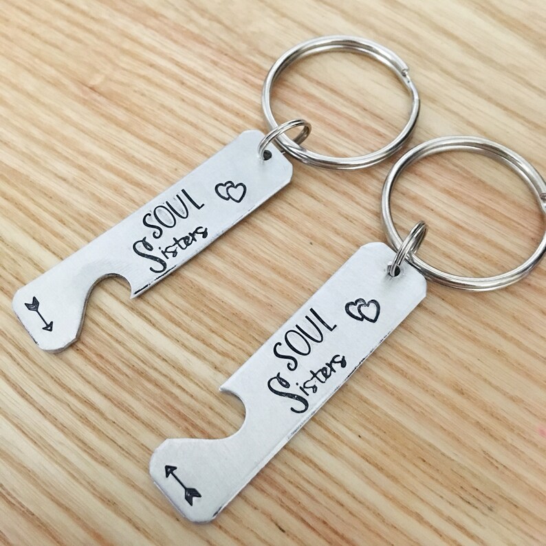 Soul Sisters Keychain Set of 2 Soul Sisters Best Friends | Etsy