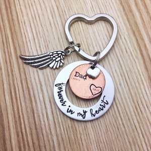 Forever in My Heart, Custom Personalized Memorial Keychain, Penny ...