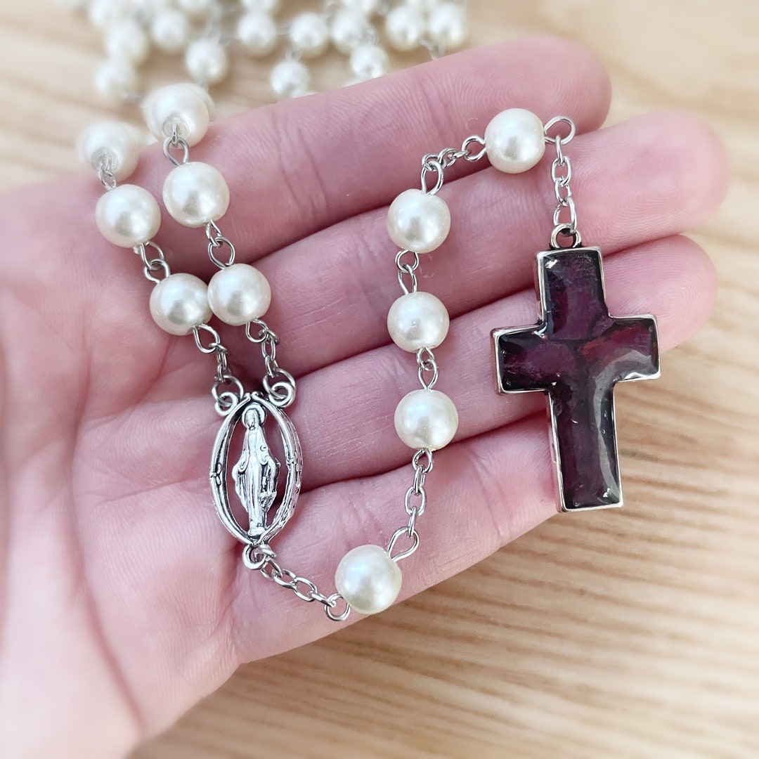 Funeral Flower Rosary Beads, Casket Spray Flowers, Cremation Flowers ...