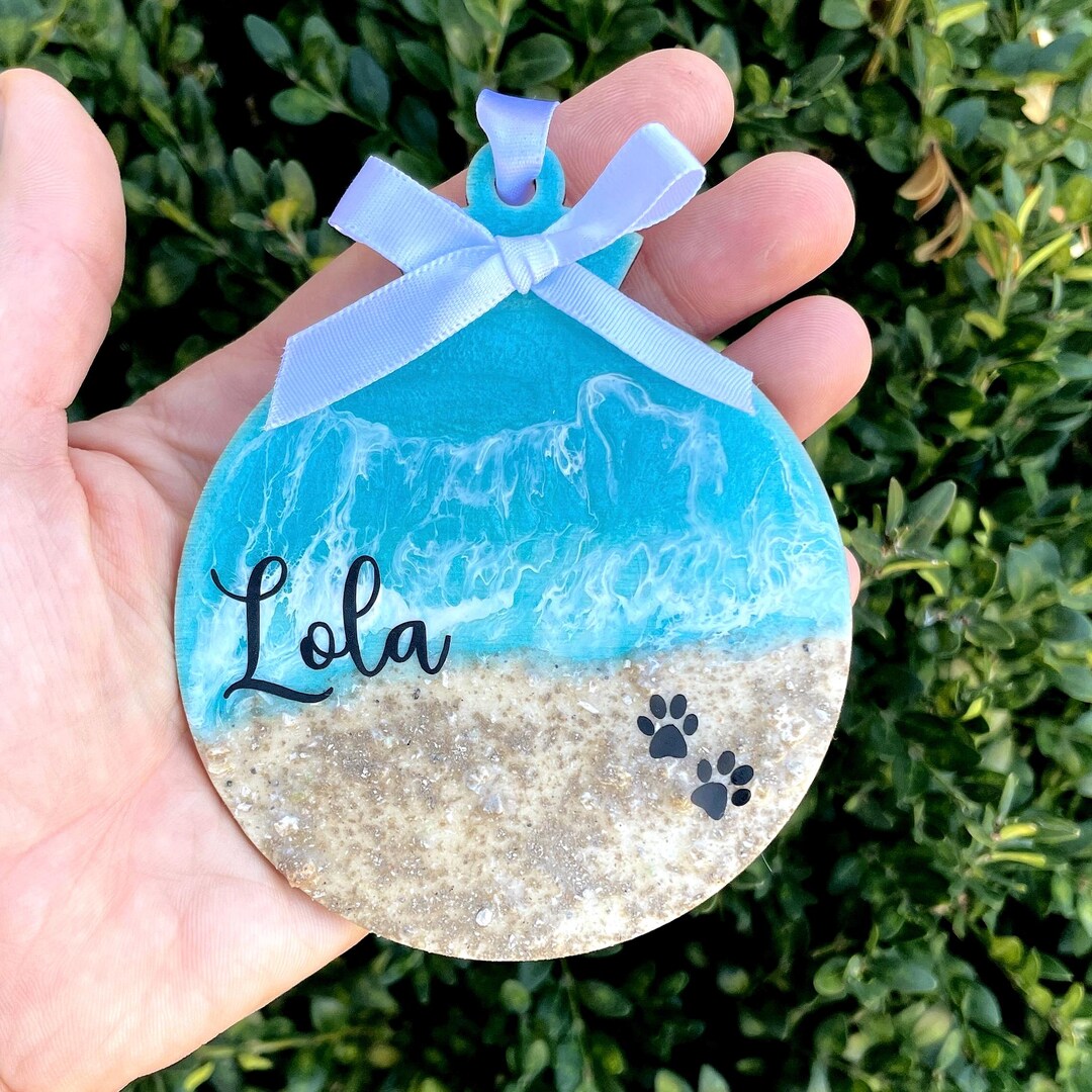 Cremation Ashes Keepsake, Memorial Ocean Ornament, Beach Cremation ...