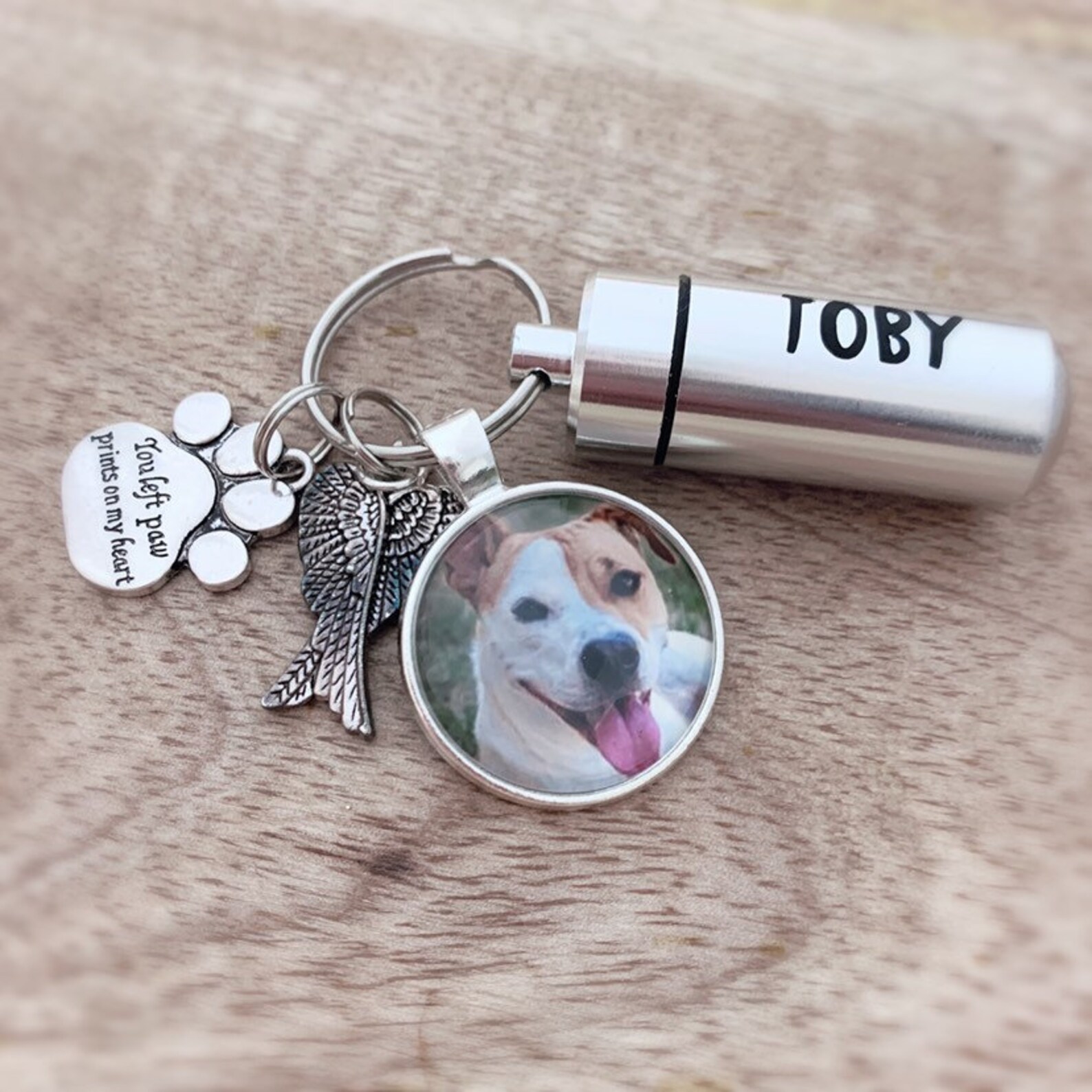 Pet Cremation Key Chain Photo Memorial Key Ring Pet Hair Key - Etsy