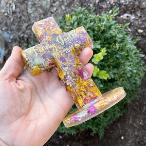 Funeral Flower Keepsake, Sympathy Gift, Wedding Flower Cross, Flower ...