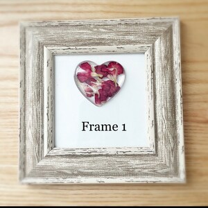 Memorial Frame With Your Dried Flower Petals, Flower Heart Shadowbox ...