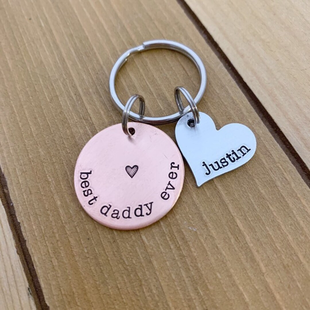 Dad Birthday Gift From Son, Personalized Dad Keychain, New Dad Gift ...