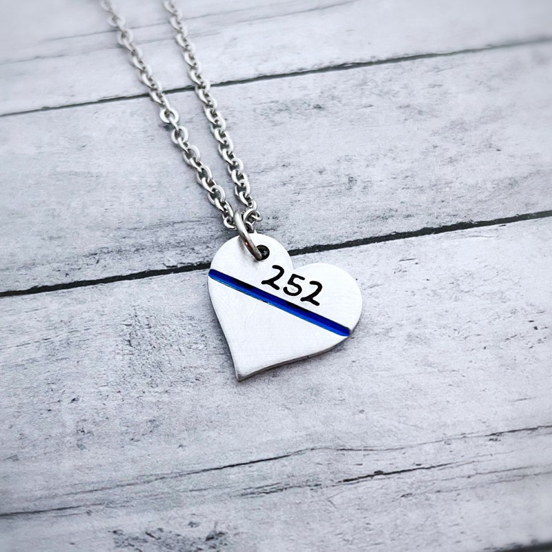 Thin Blue Line Necklace - Etsy