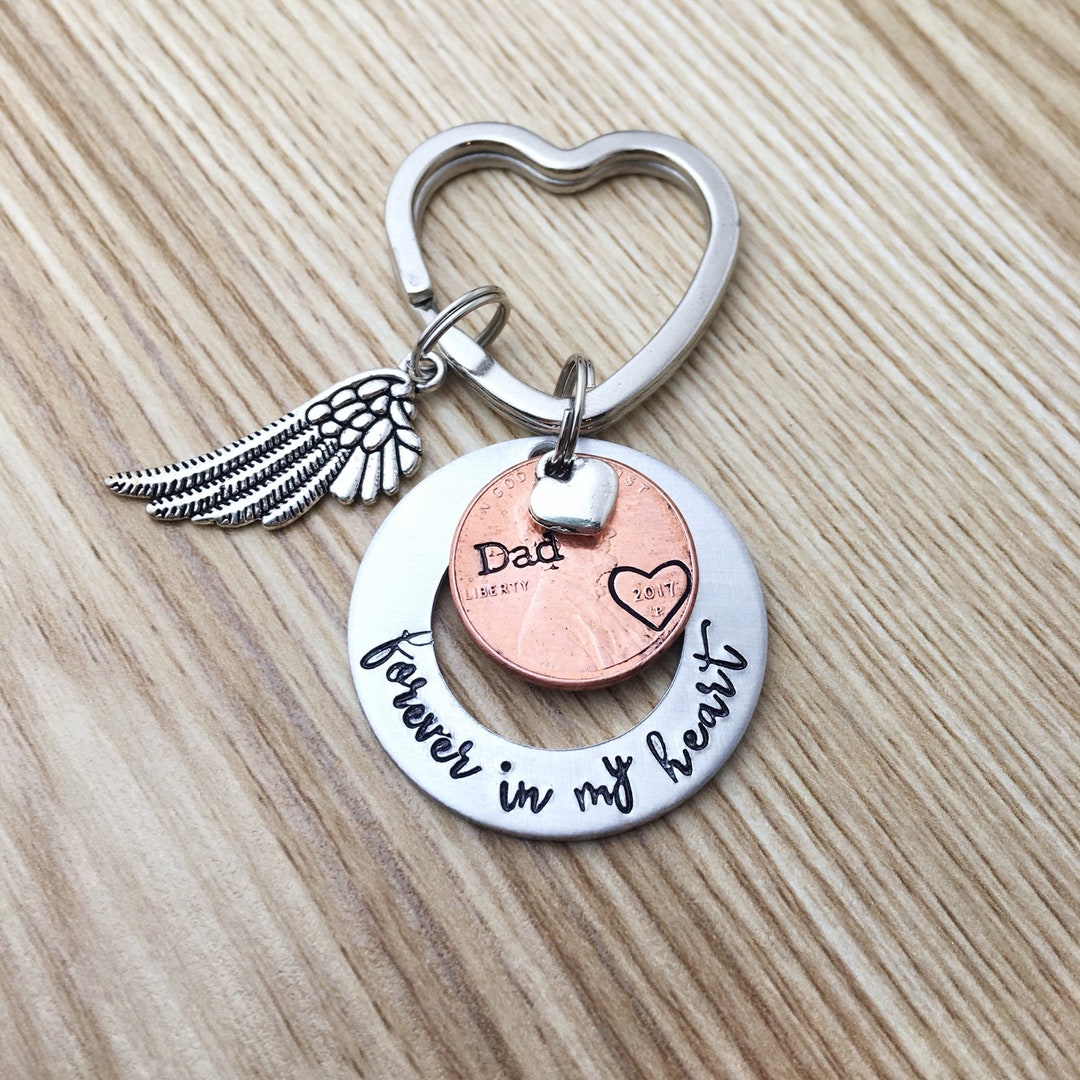 Forever in My Heart, Custom Personalized Memorial Keychain, Penny ...