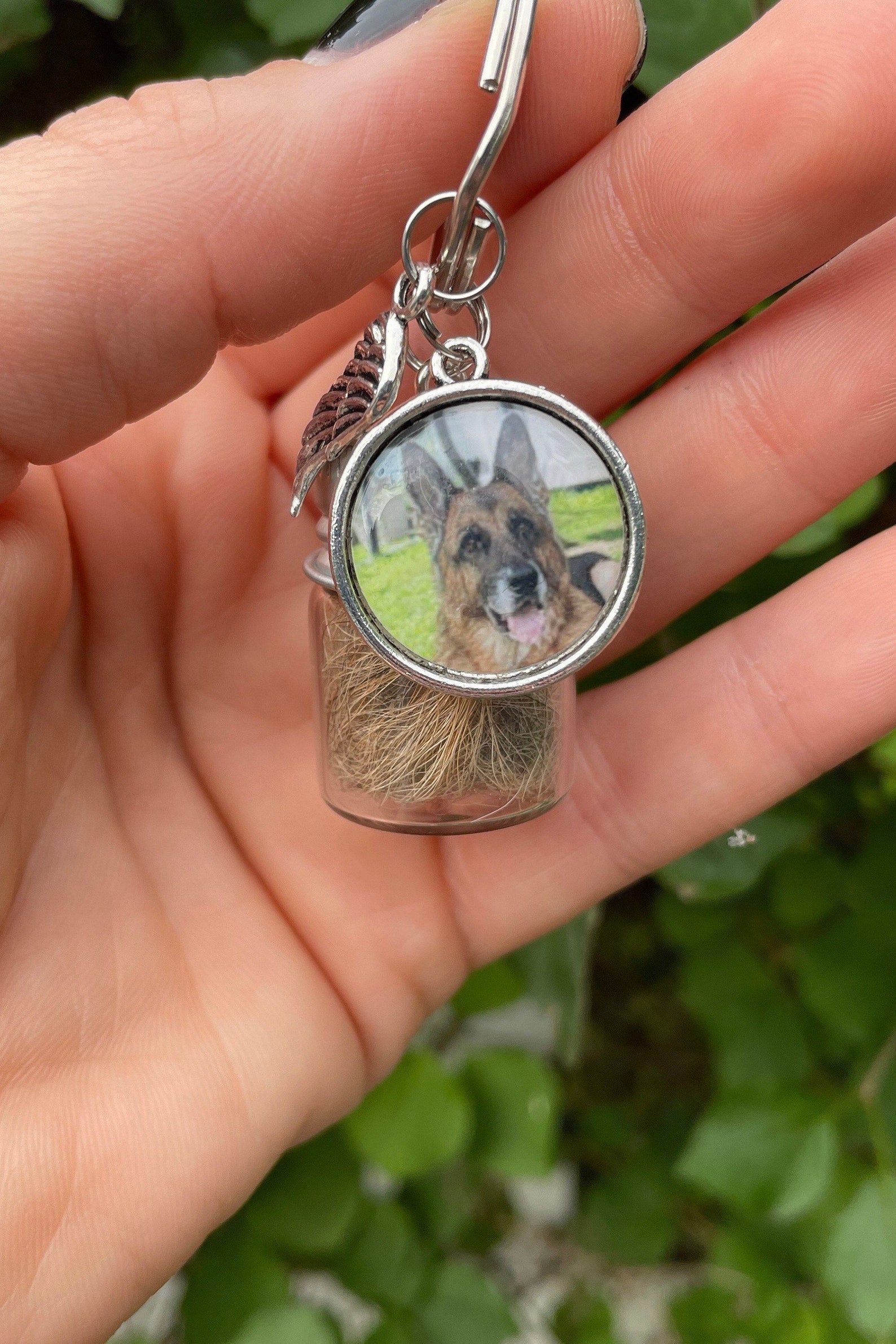 Dog Hair Memorial, Pet Hair Memorial, Pet Hair Keepsake, Pet Photo Dog ...