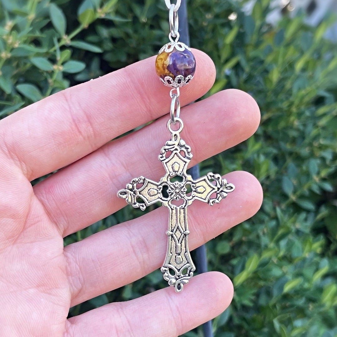Cross Ornament With Dried Flowers, Funeral Flower Cross, Dried Flower ...