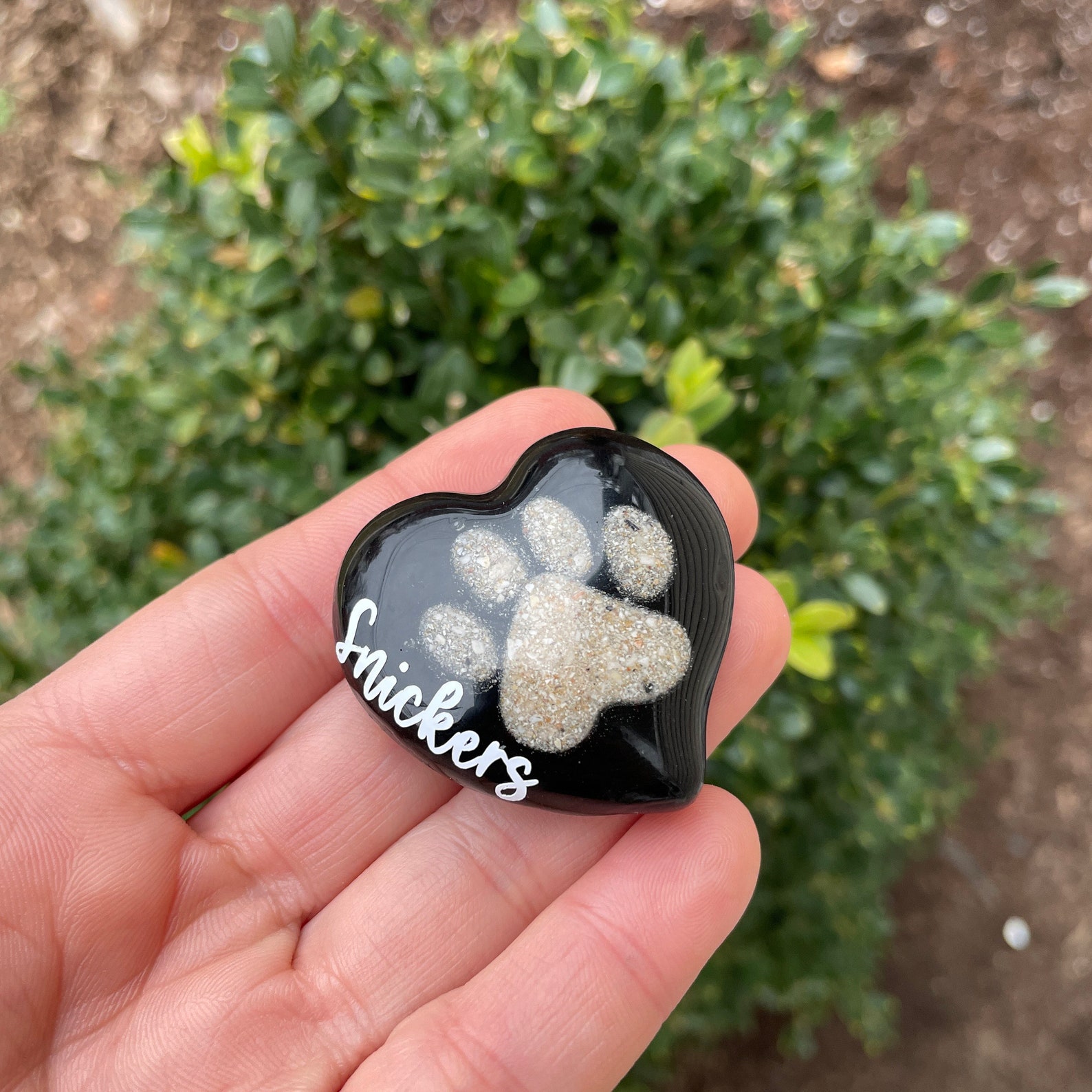 Pet Paw Print With Ashes, Cremation Ashes Keepsake, Dog Memorial, Cat ...
