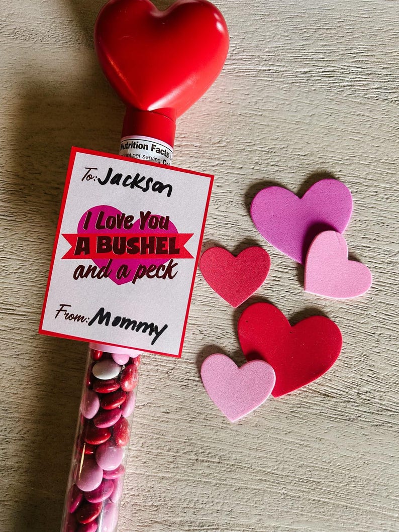 I Love You a Bushel and a Peck // Printable Valentine's Day Cards ...