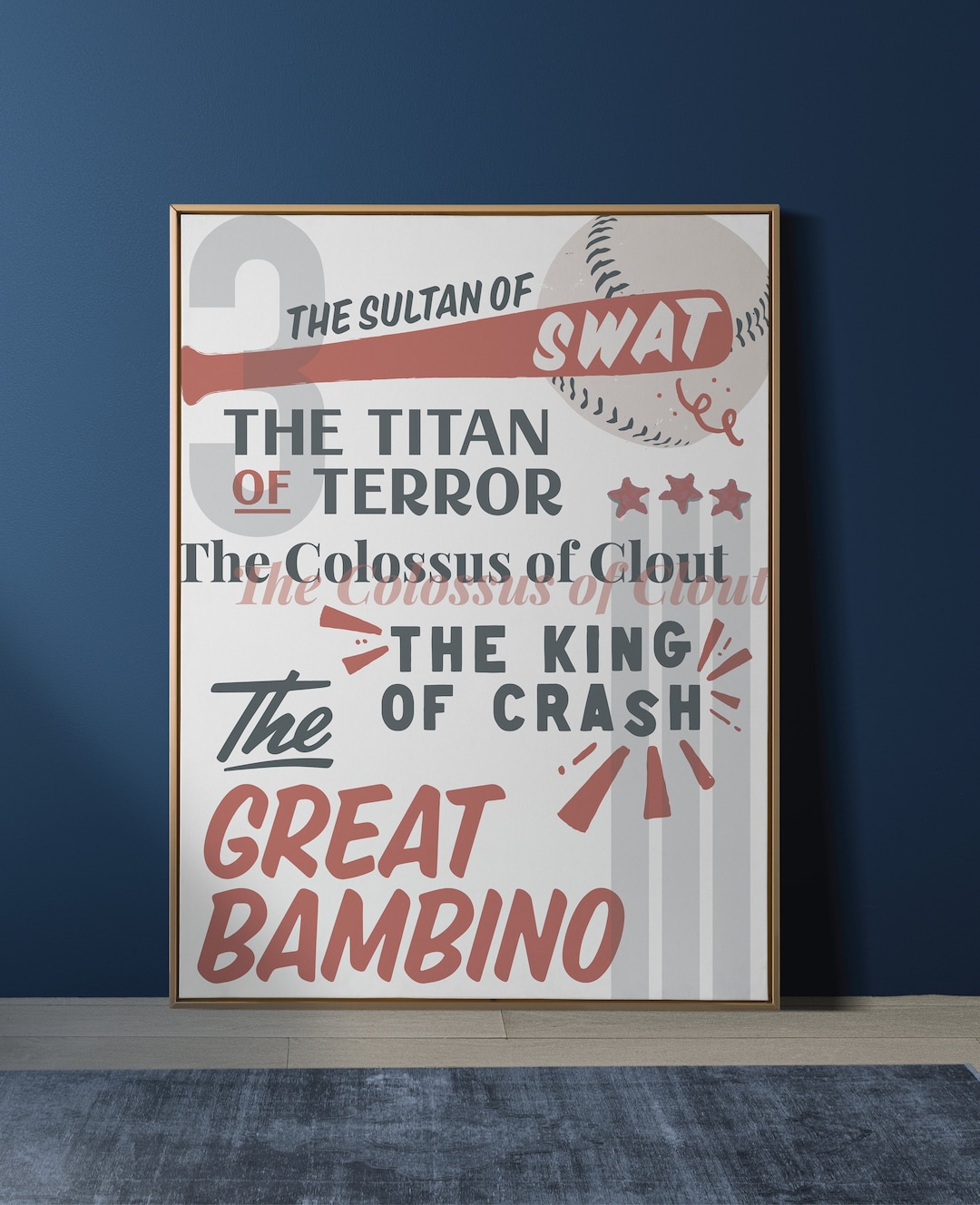 The Sandlot // Babe Ruth // Baseball Print // the Great Bambino ...