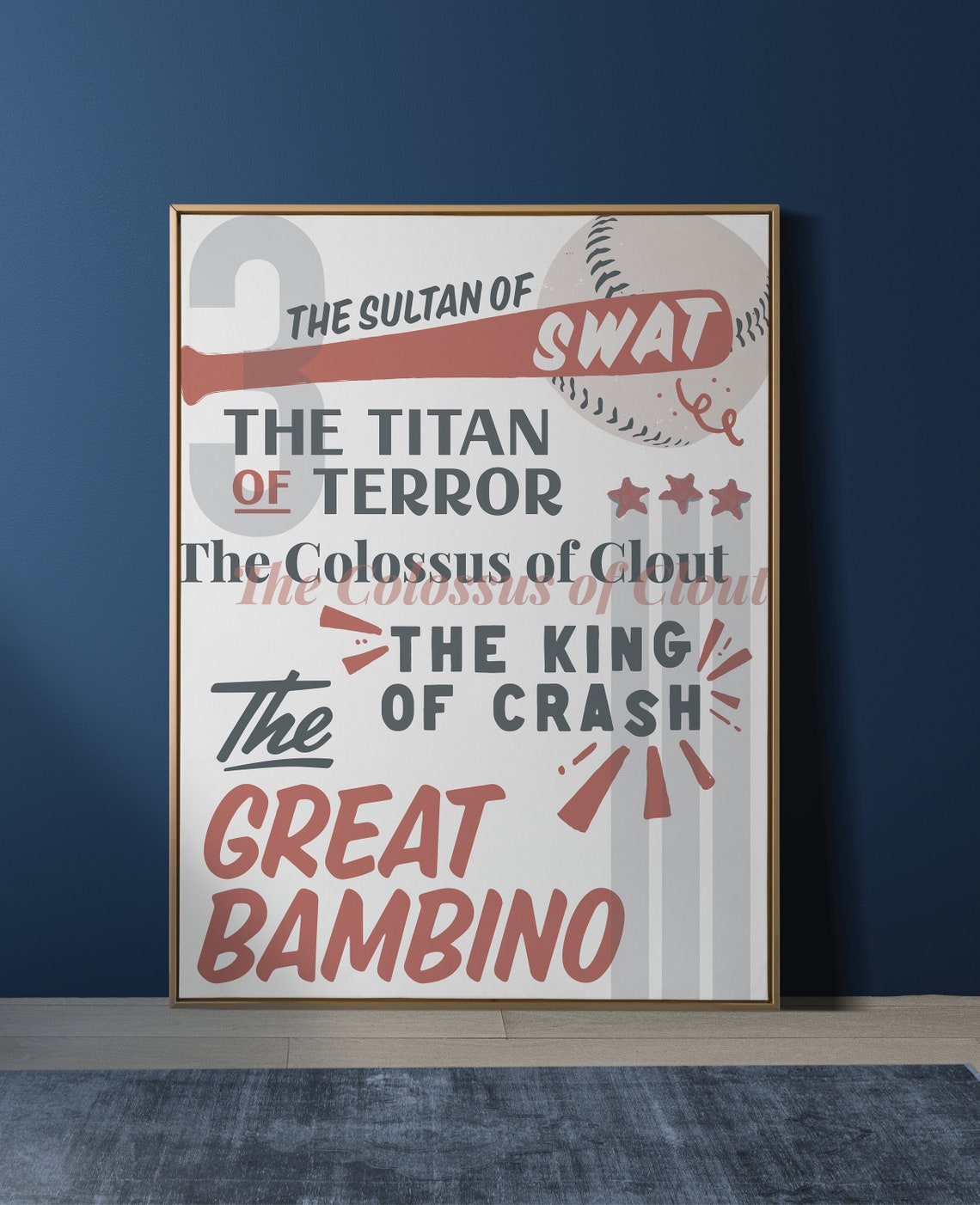 The Sandlot // Babe Ruth // Baseball Print // the Great Bambino ...