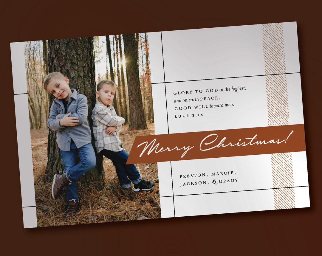 Customizable Bible Verse Christmas Card: Luke 2.14 (digital Download ...