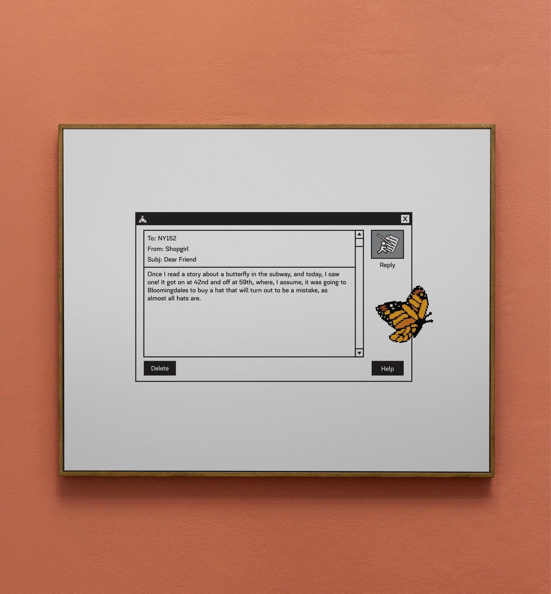 You've Got Mail Art Print: Butterfly in the Subway Kathleen Kelly ...