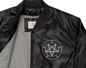 Satanic Leather Jacket - Etsy