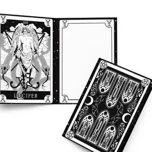 Lucifer Tarot Satanic Holiday Greeting Card Hail Satan Black Postcard ...
