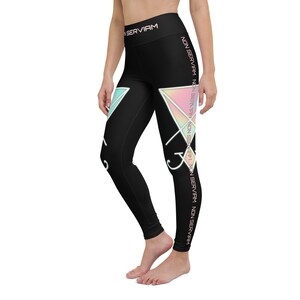 Non Serviam Lucifer Satanic Leggings Matching Set Lucifer's Pink Sigil ...