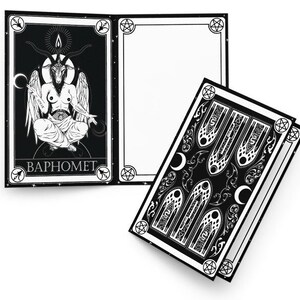 Baphomet Tarot Satanic Holiday Greeting Card Baphomets Black Postcard ...