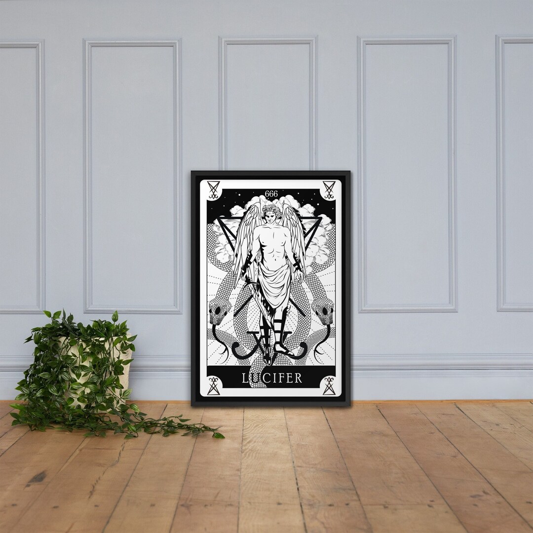 Lucifer's Framed Wall Art Print Decorations Goth Altar Satanic Devil ...