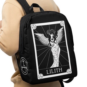 Lilith Gothic Black Backpack Lilith's Card Goth Travel Carry-all Laptop ...