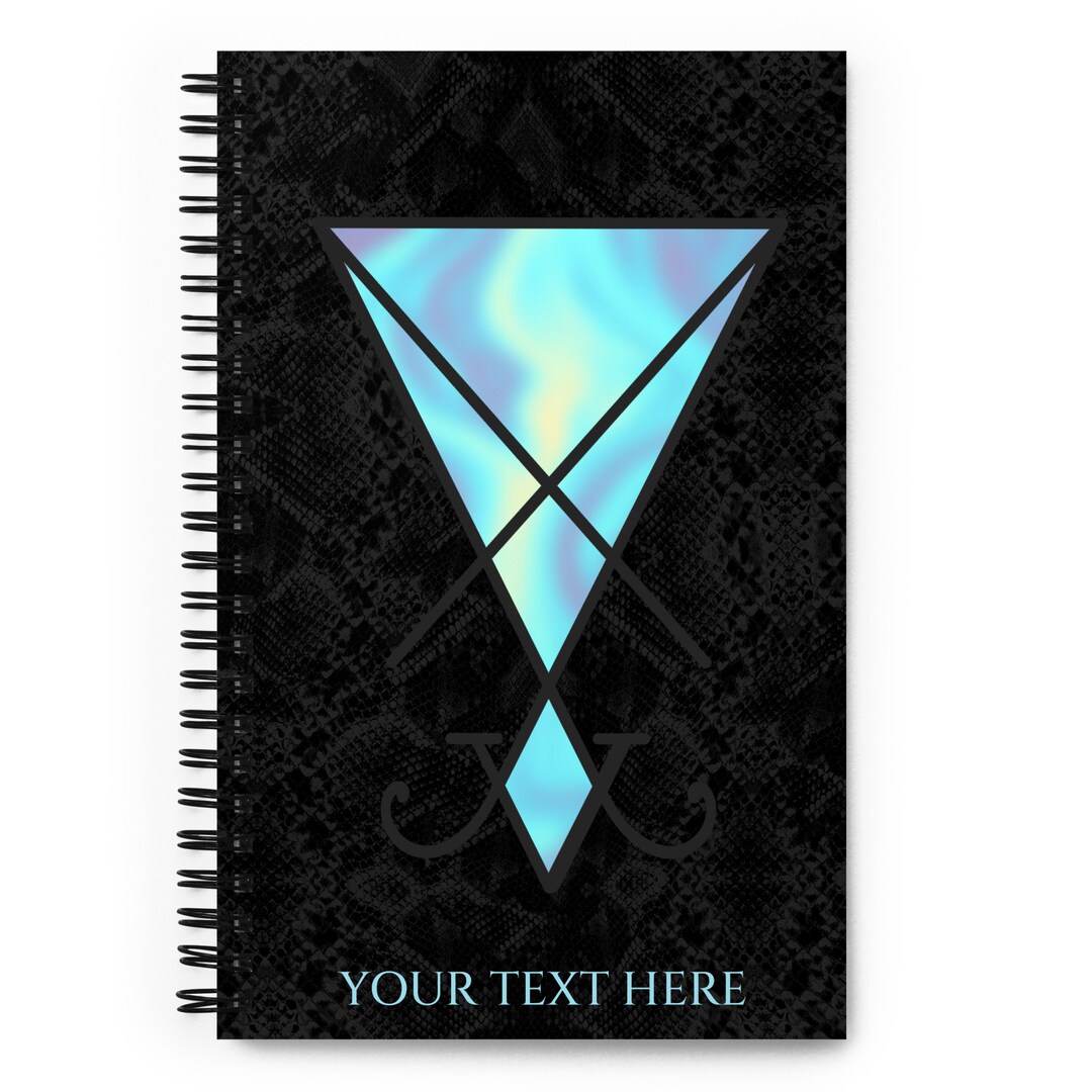 Snakeskin Lilith Lucifer Satanic Black Spiral Notebook Custom Pastel ...