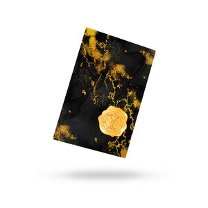 Lucifer Gold Wax Seal Black Marble Postcard Lucifers Sigil Greeting ...