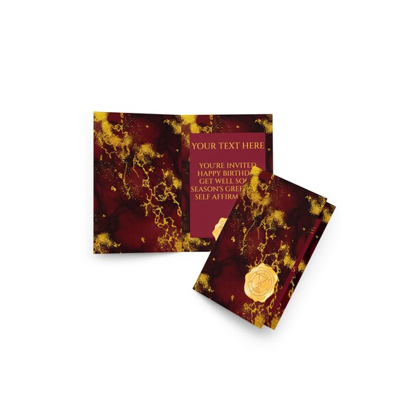 Lucifer Seal Gold Satanic Holiday Greeting Card Lucifers - Etsy