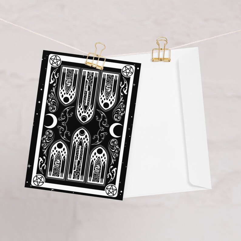 Lucifer Tarot Satanic Holiday Greeting Card Hail Satan Black - Etsy