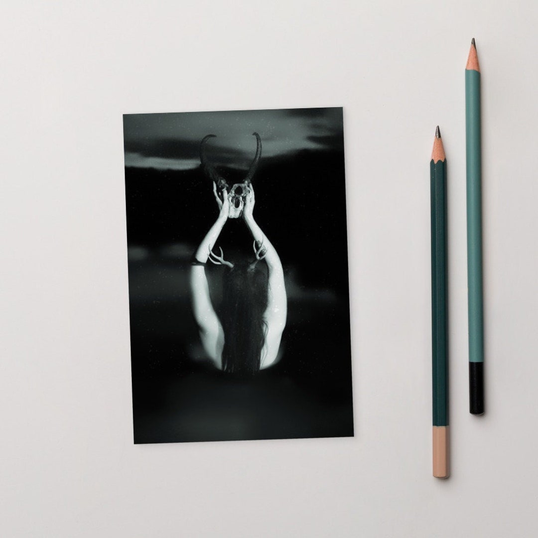 Lilith Satanic Ritual Mini Altar Art 4x6 Inch Grey Witch Ritual Post ...