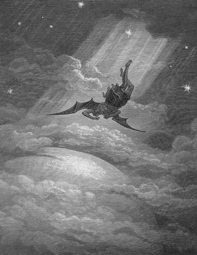Satanic Art Instant JPG & PDF Printable Download Lucifer - Etsy
