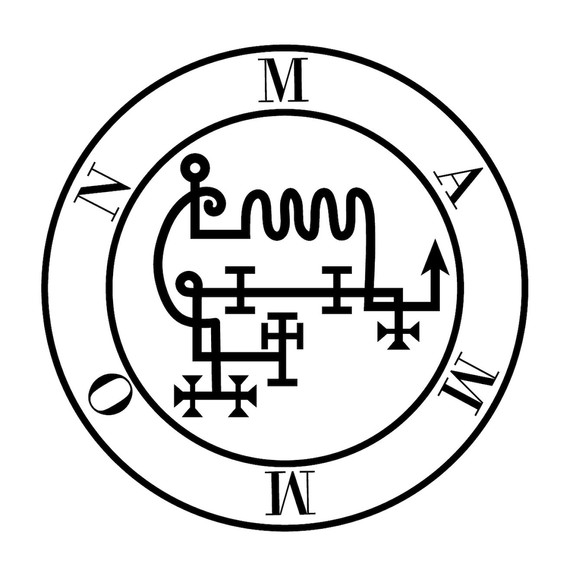 Mammon Sigil SVG PNG PDF Jpg Satanic Seal Instant Sigils - Etsy Australia