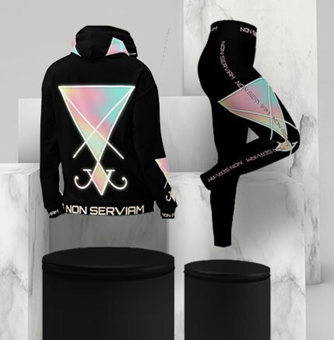 Non Serviam Lucifer Satanic Leggings Matching Set - Etsy