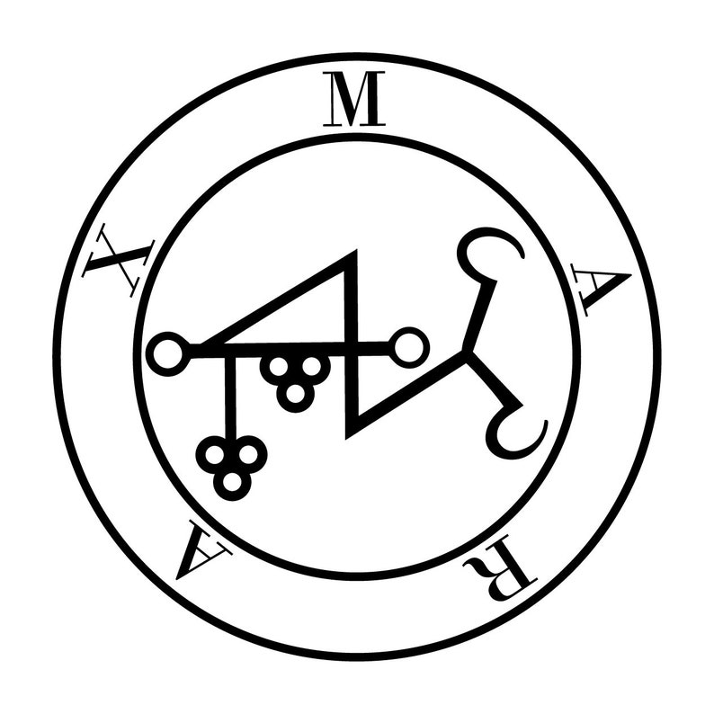 Marax Sigil SVG PNG PDF Jpg Satanic Seal Instant Sigils - Etsy