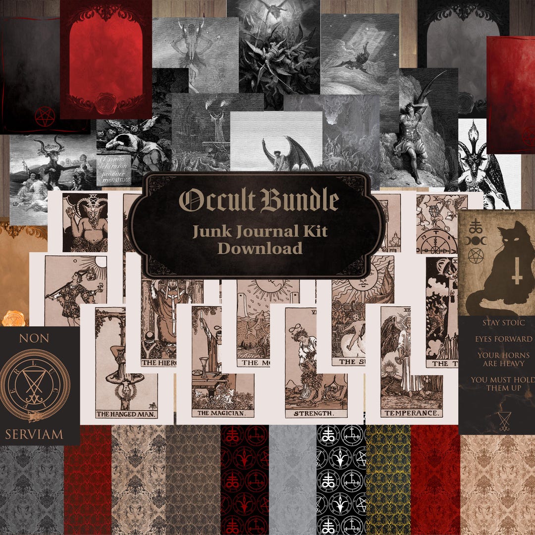 Occult Graphics Bundle Junk Journal Kit PDF Download - Etsy