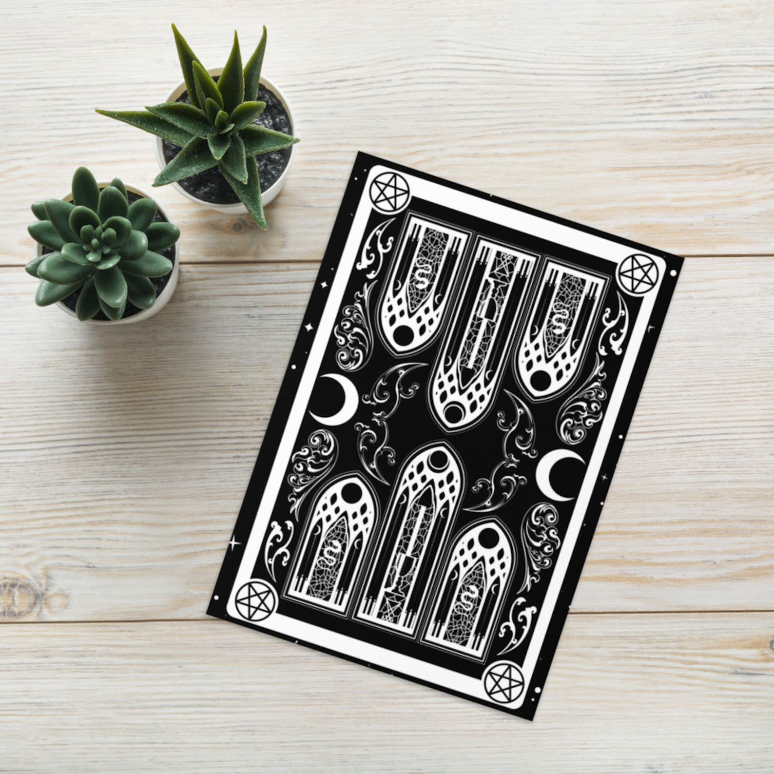 Lilith Tarot Satanic Holiday Greeting Card Hail Satan Black - Etsy