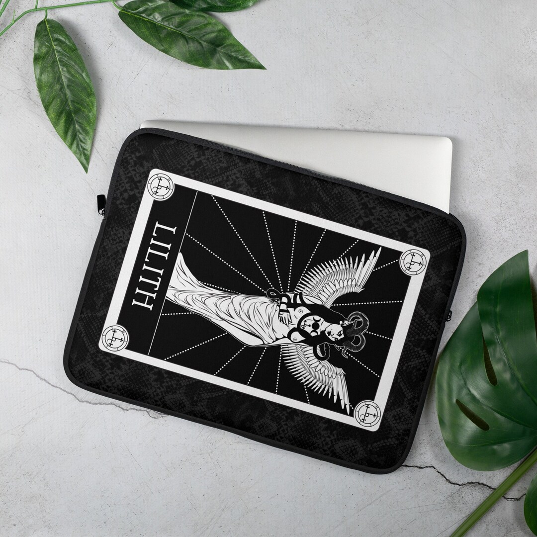 Lilith Satanic Black Laptop Sleeve 13 15 Devil Tarot Card Gothic ...