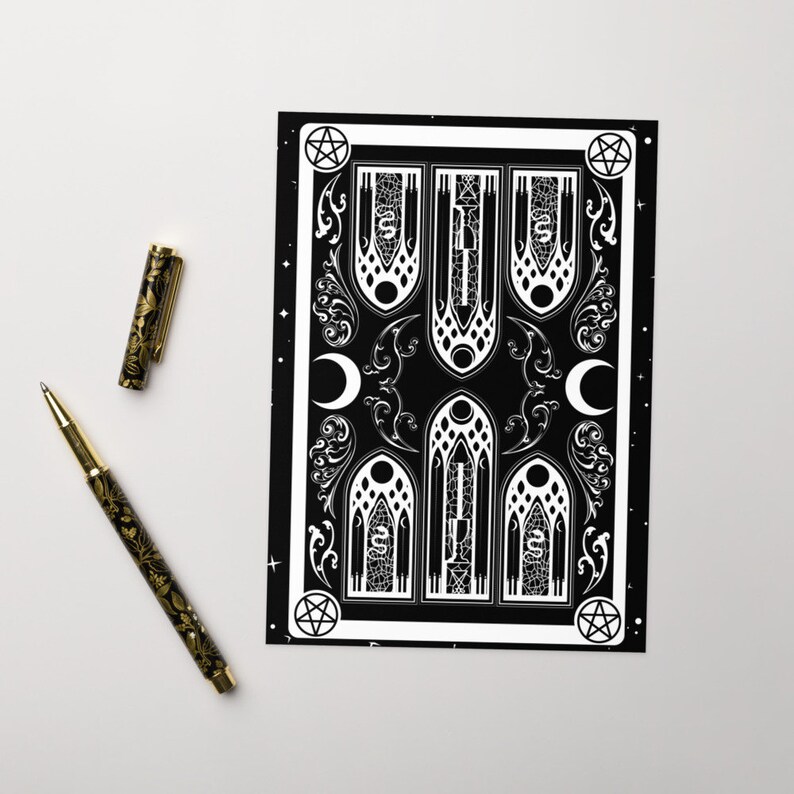 Lucifer Tarot Satanic Holiday Greeting Card Hail Satan Black - Etsy