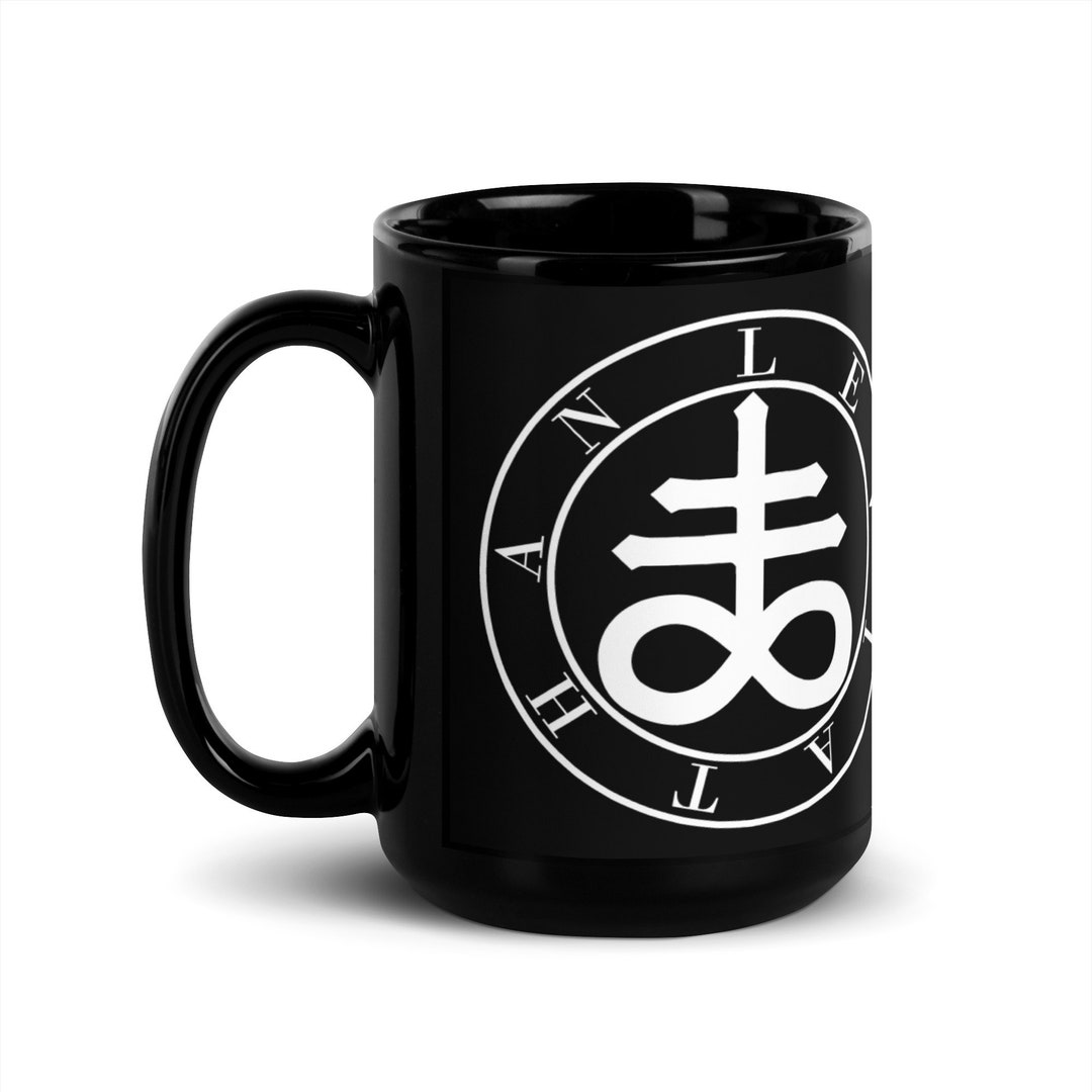 Satanic Sigils Customized Ceramic Coffee Mug Gothic Black Cup Drinkware ...