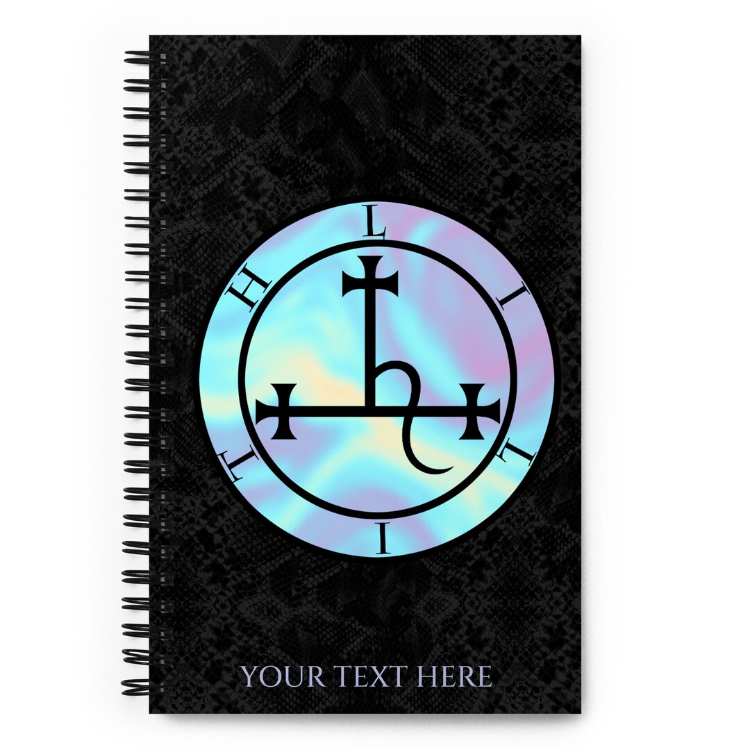 Snakeskin Lilith Lucifer Satanic Black Spiral Notebook Custom Pastel ...