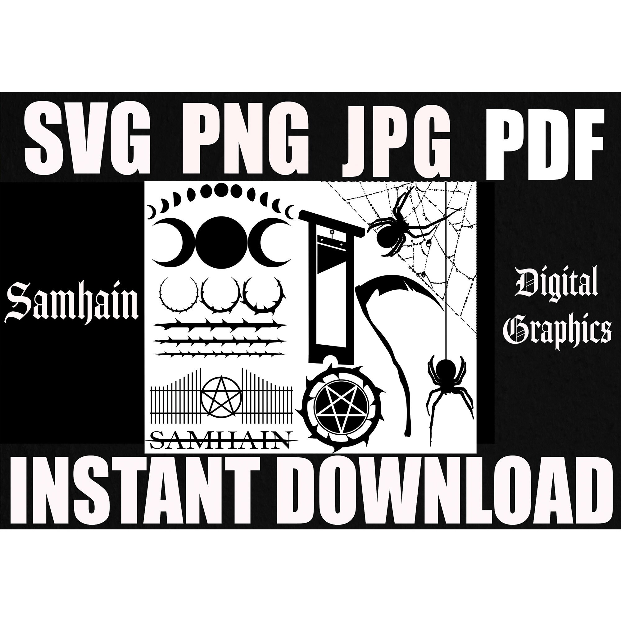 Satanic Samhain Digital Download | Halloween SVG PNG PDF Jpg Spooky ...