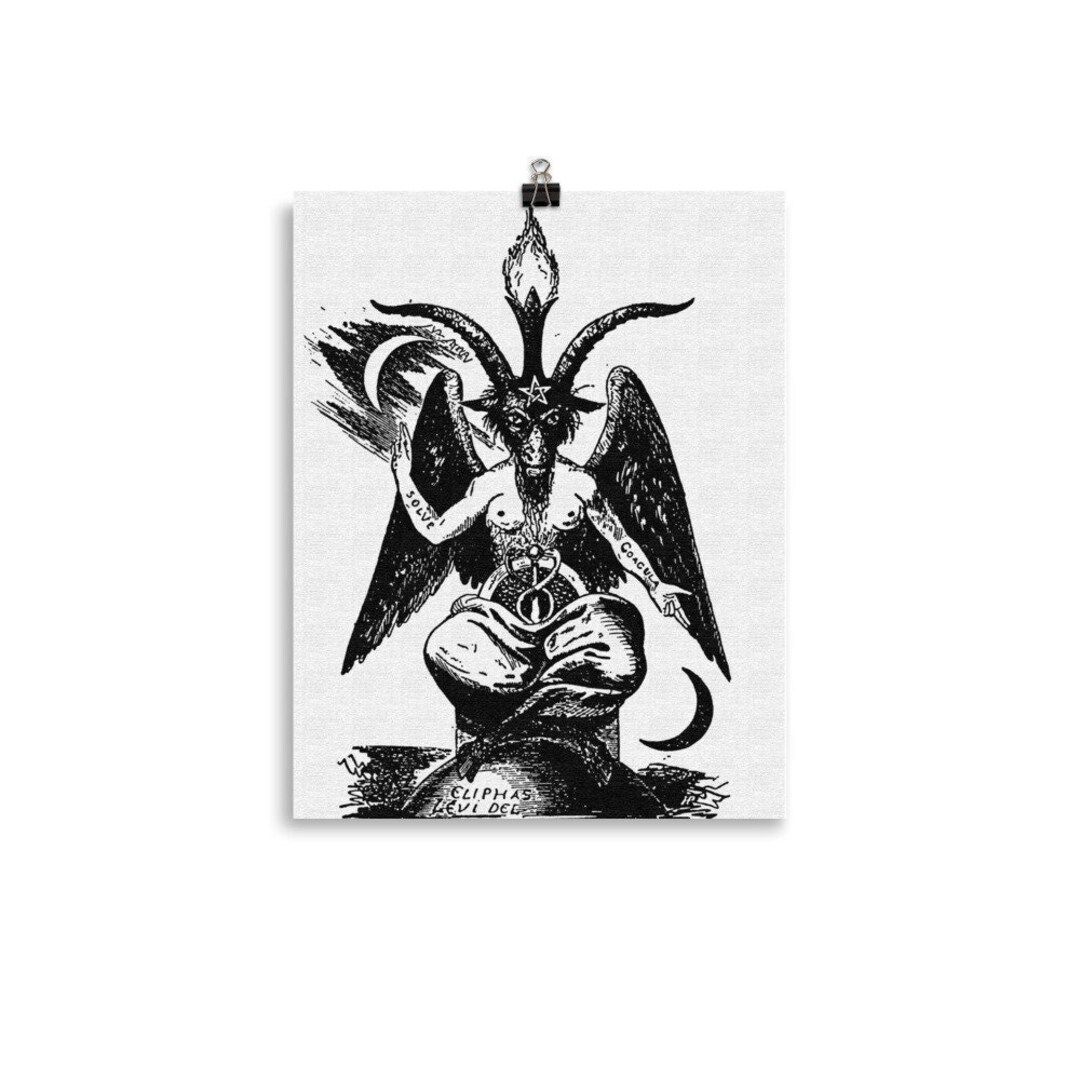 Satanic Ritual Wall Art Poster Print | Goth Lucifer Posters Occult ...