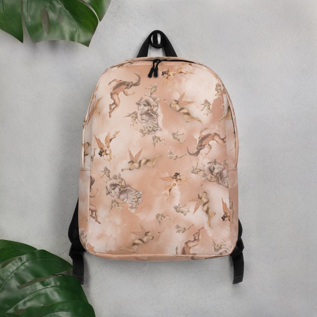 Satanic Pink Pastel Goth Large Backpack Fallen Angels Renaissance Art ...