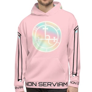 Non Serviam Pastel Goth Lilith Hoodie Satanic Pink Blue Hooded Pullover ...