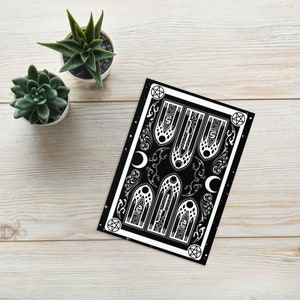 Baphomet Tarot Satanic Holiday Greeting Card Baphomets Black Postcard ...