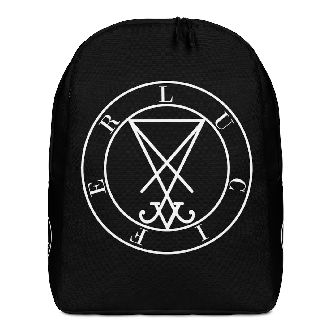 Lucifer Sigil Black Backpack Luciferian Gothic Occult Sigils Carry-on ...