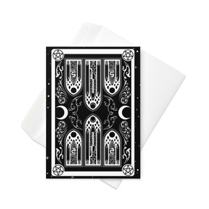 Baphomet Tarot Satanic Holiday Greeting Card Baphomets Black Postcard ...