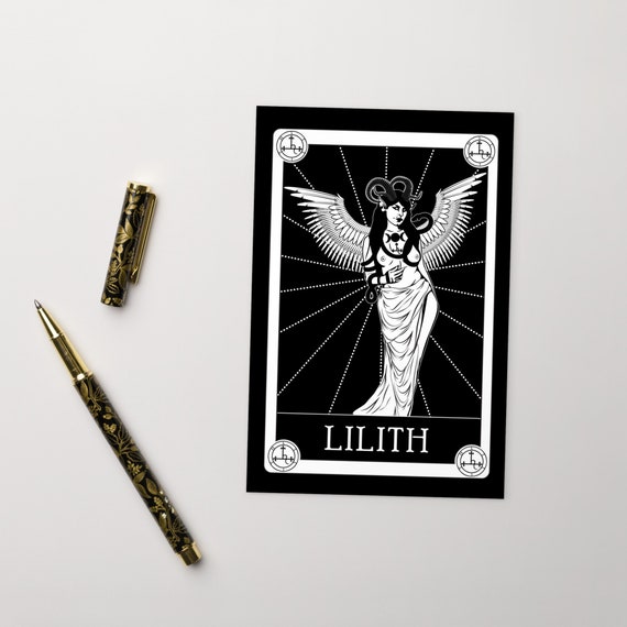 Lilith Tarot Mini Postcard Altar Artwork Lilith's Gothic - Etsy