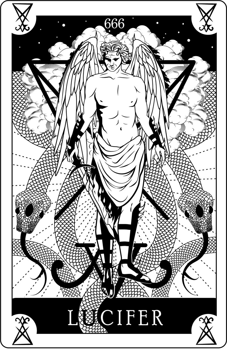 Lucifer Fallen Angel SVG PNG PDF Jpg Satanic Instant Download - Etsy